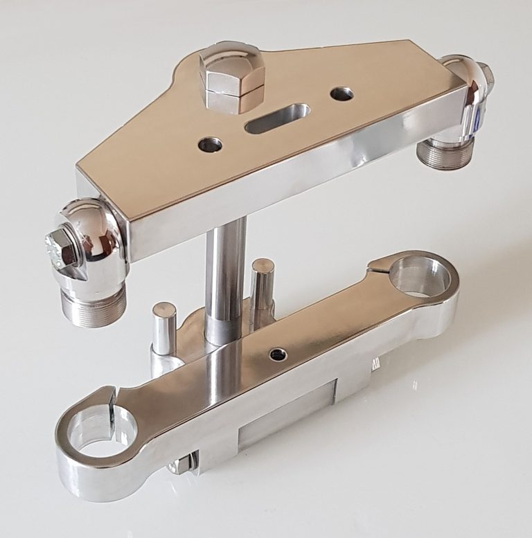 Adjustable rake triple trees 250mm - Twinside Cycles